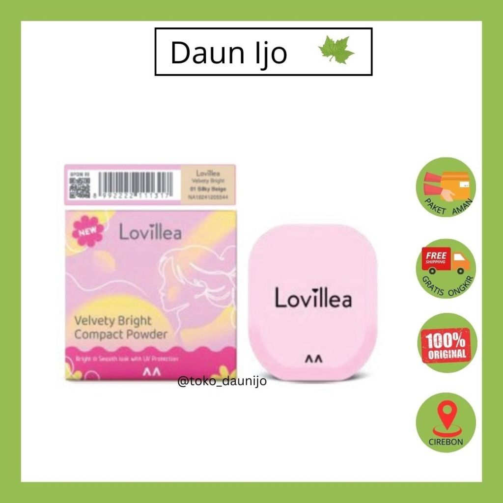 Jual LOVILLEA Velvety Bright Compact Powder 9g | Shopee Indonesia
