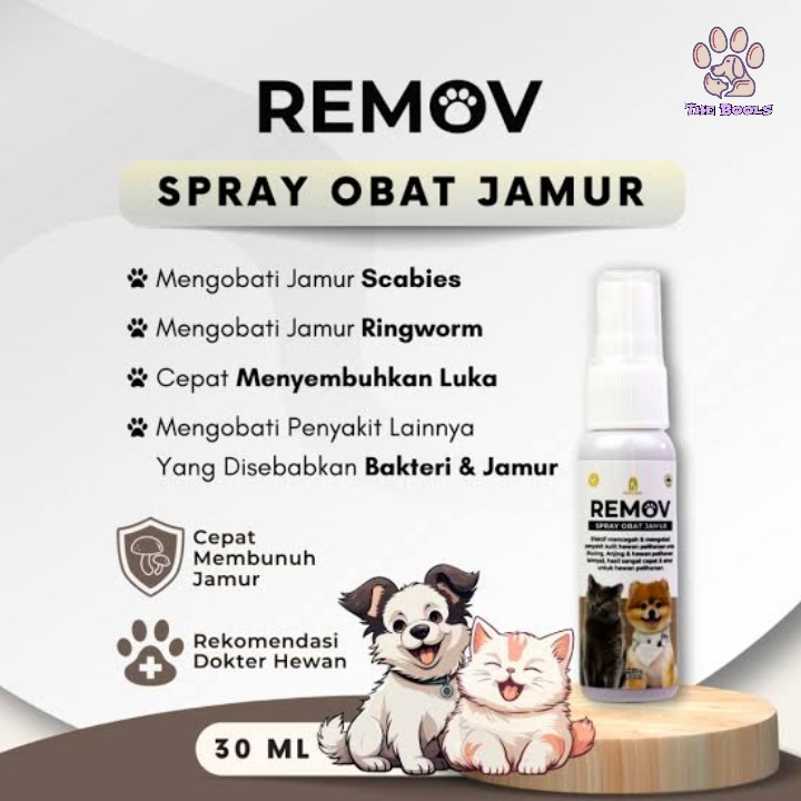 Jual (The Bool's) REMOV Spray Obat Jamur Kucing Dan Anjing 30ml Untuk ...