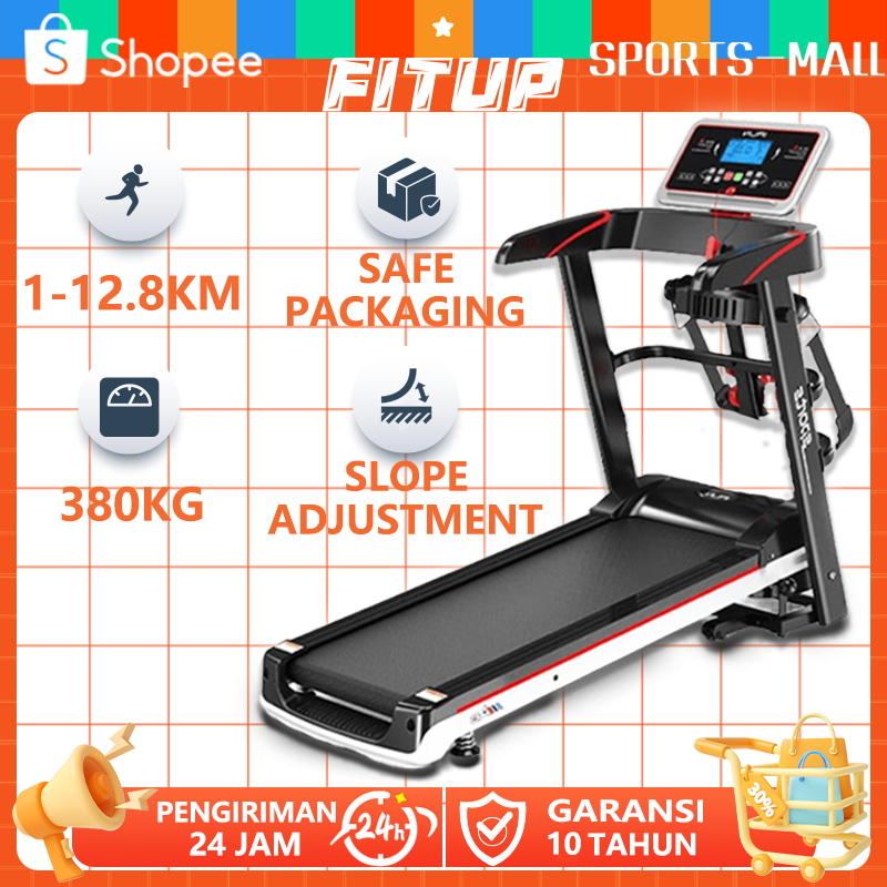 Jual 【Garansi 10 tahun】A6 Treadmill Elektrik 1-12.8KM Treadmill Incline ...
