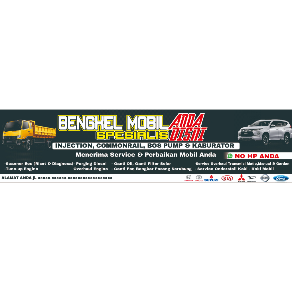 Jual SPANDUK BENGKEL MOBIL BENGKEL MOTOR BANNER BENGKEL SPANDUK CUSTOM ...