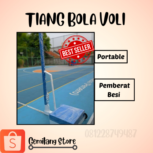 Jual Tiang Bola Voli Portlable Pemberat Full Besi | Shopee Indonesia