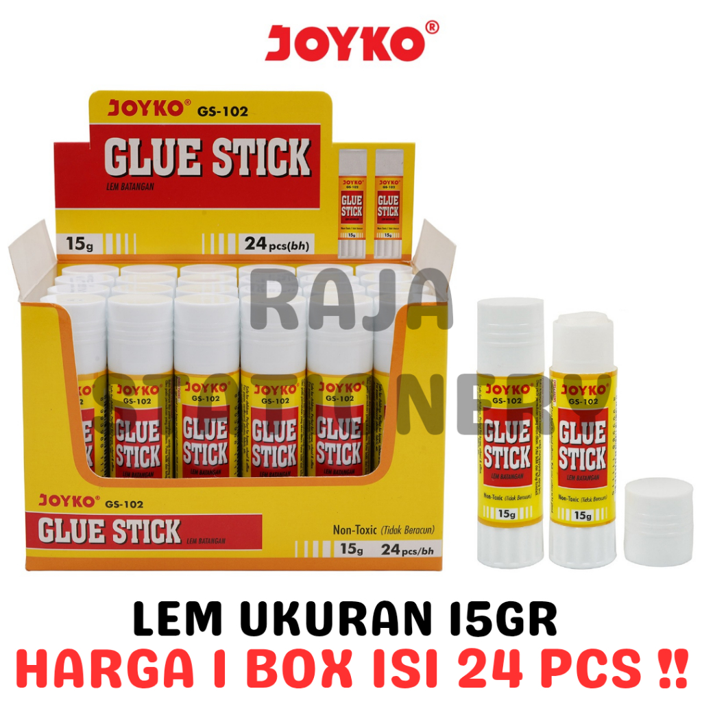 Jual JOYKO GLUE STICK 15GR LEM KERTAS BATANG STIK JOYKO SEDANG GS-102 BOX [24PCS] | Shopee Indonesia
