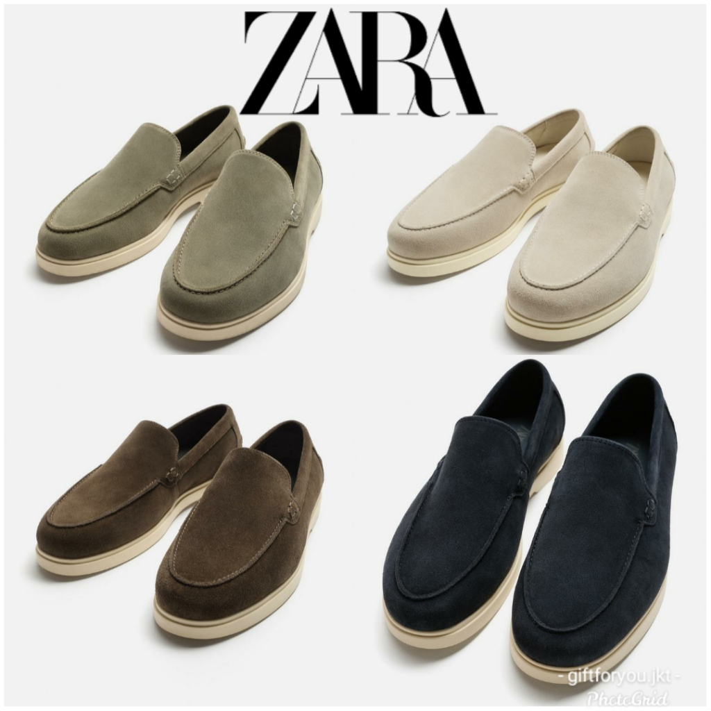 Jual Zara Sepatu Pria Mokasin Kulit Kasual Suede Man Fashion Shoes ...