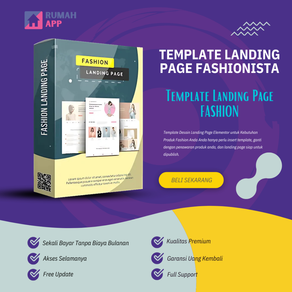 Jual Template Desain Landing Page Elementor FASHIONISTA - WEB JUALAN ...