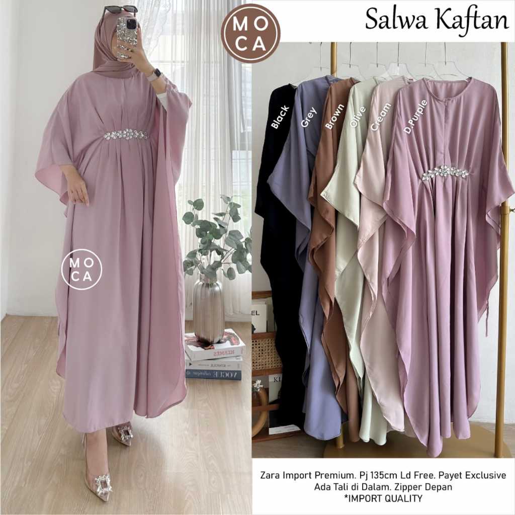Jual Sifani Haiba Janwi Dress Halwa Kaftan Original MOCA Dress Lebaran ...