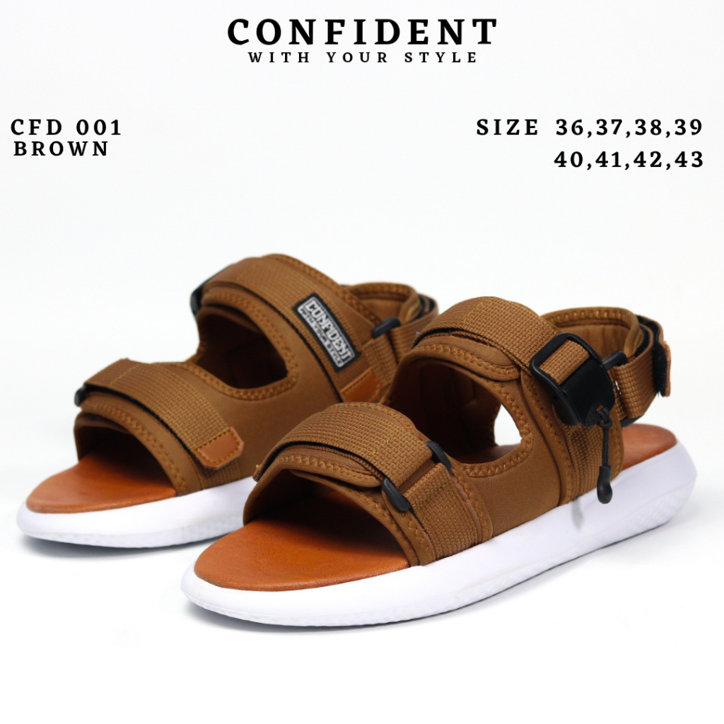 Jual CONFIDENT - CFD 001- Sandal pria wanita sendal cewe cowo Sendal ...