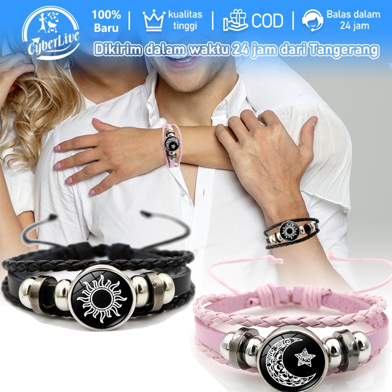 Jual Gelang Couple Sepasang Bulan Sabit Couple Pasangan Gelang Fashion ...