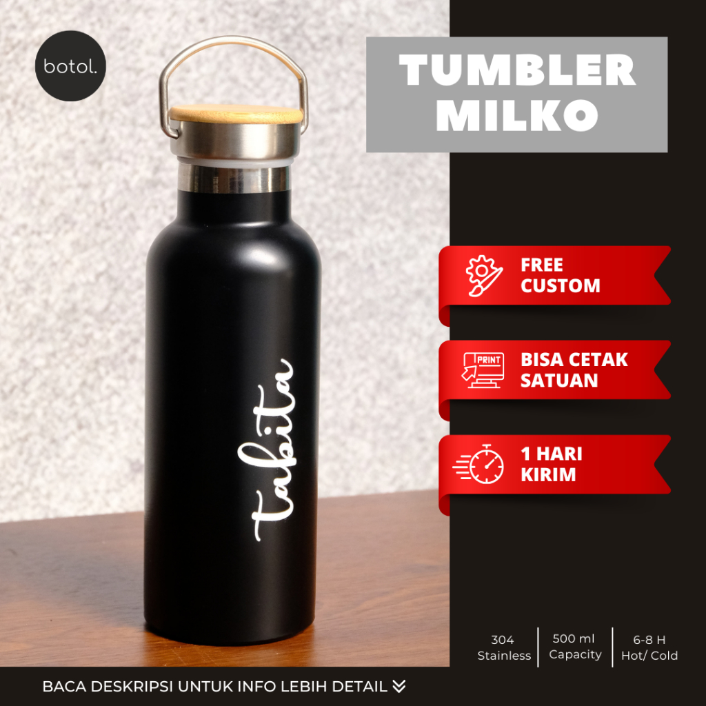 Jual BIG PROMO 8.8 Botol by DOT Custom Tumbler Milko UV PRINT / Custom ...