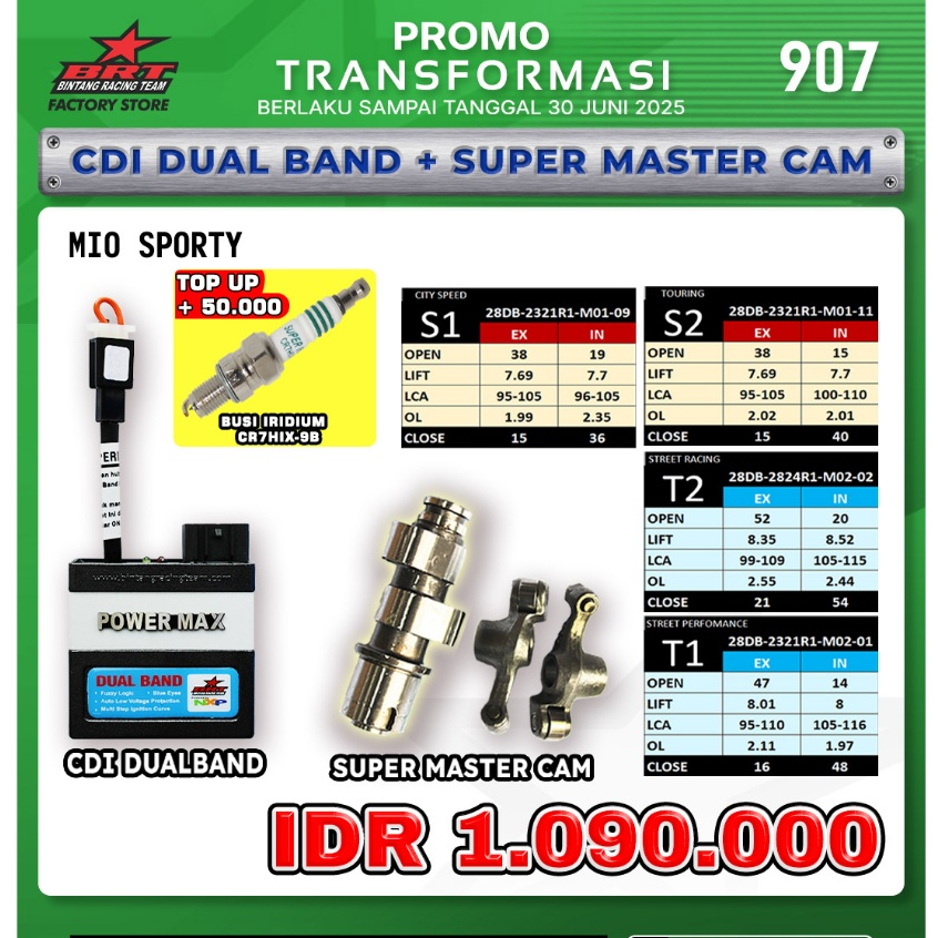 Jual PROMO 907 CDI DUAL BAND + SUPER MASTER CAM MIO SPORTY BRT | Shopee ...