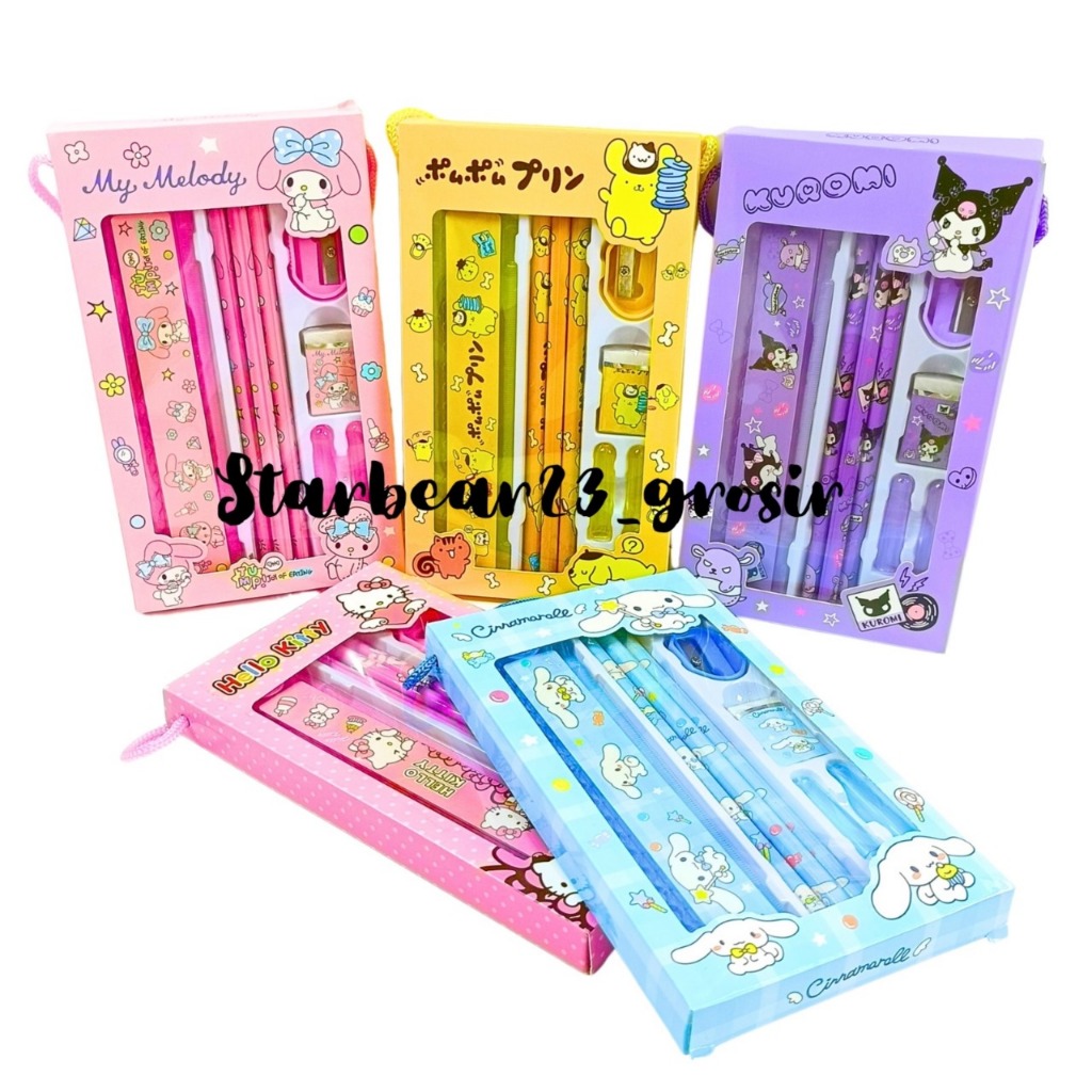 Jual PAKET PENSIL SET MY MELODY AND FRIENDS (CIA 850) | Shopee Indonesia