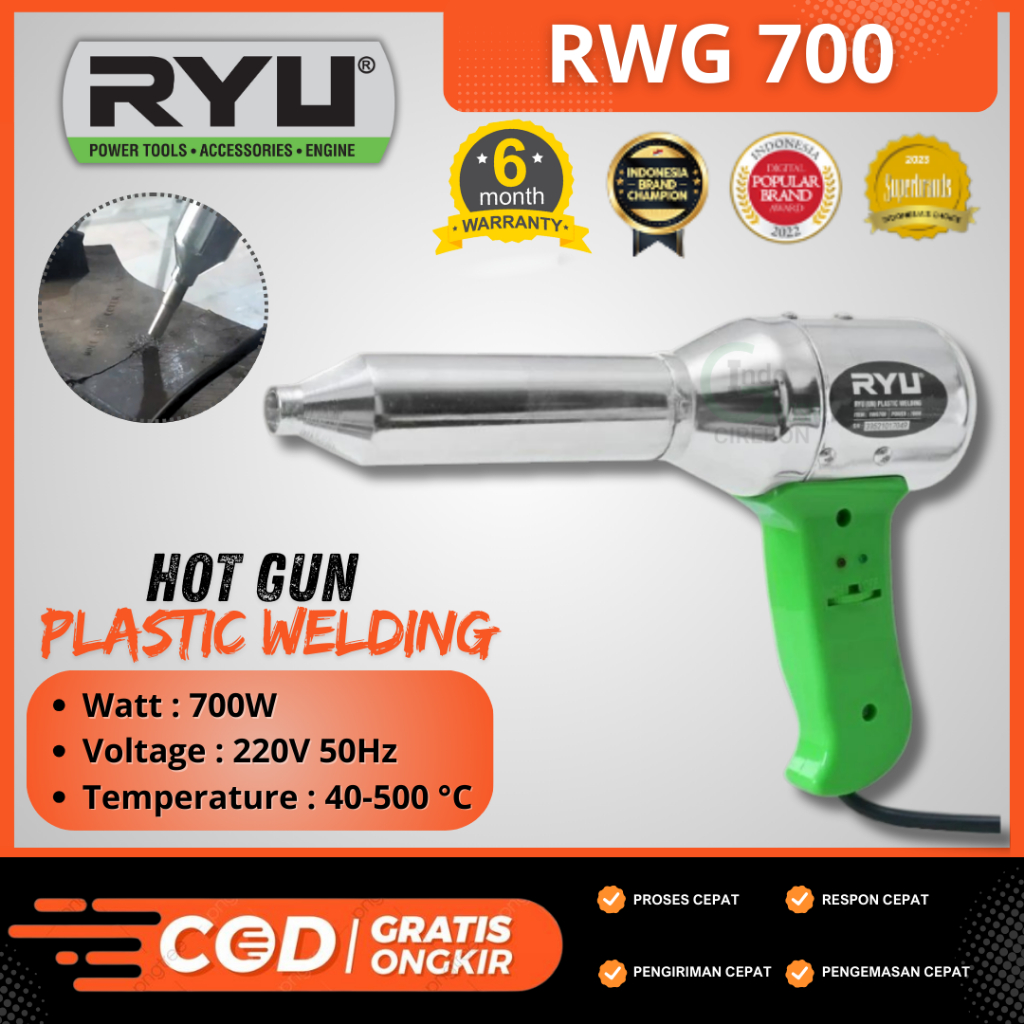 Jual Hot Gun Las Plastik Pemanas Listrik 700 Watt Heat Gun Plastic ...