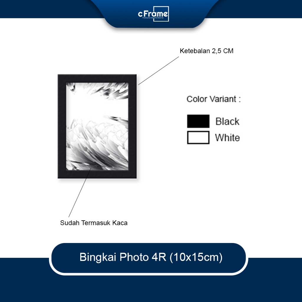 Jual C Frame Bingkai Foto 4R Fiber 2,5 cm 4R 10 x 15 cm | Shopee Indonesia
