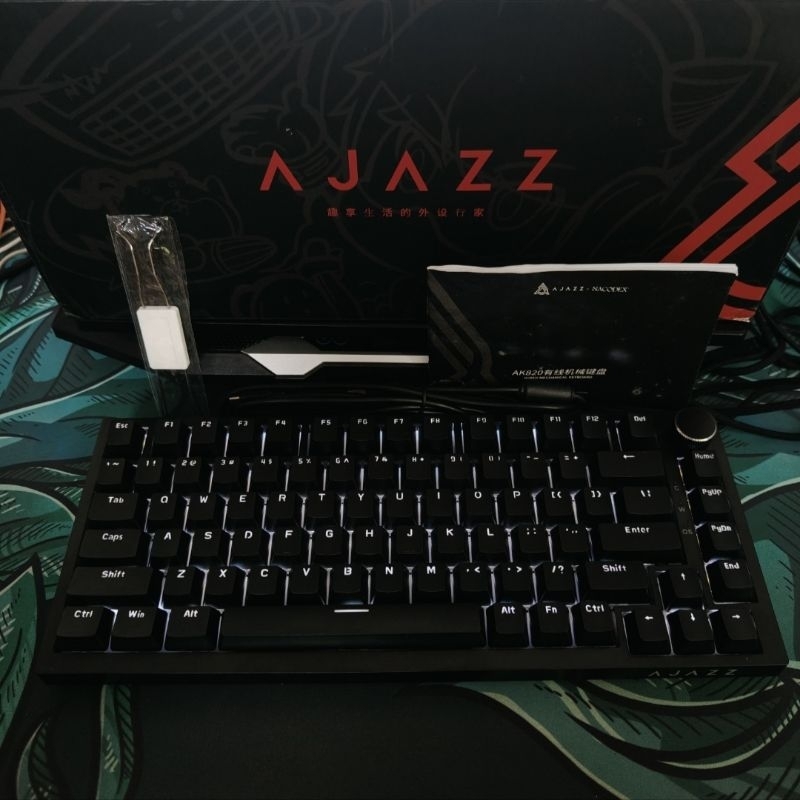 Jual AJAZZ AK820 Monochrome 75% Hotswappable Keyboard With Gasket Mount ...