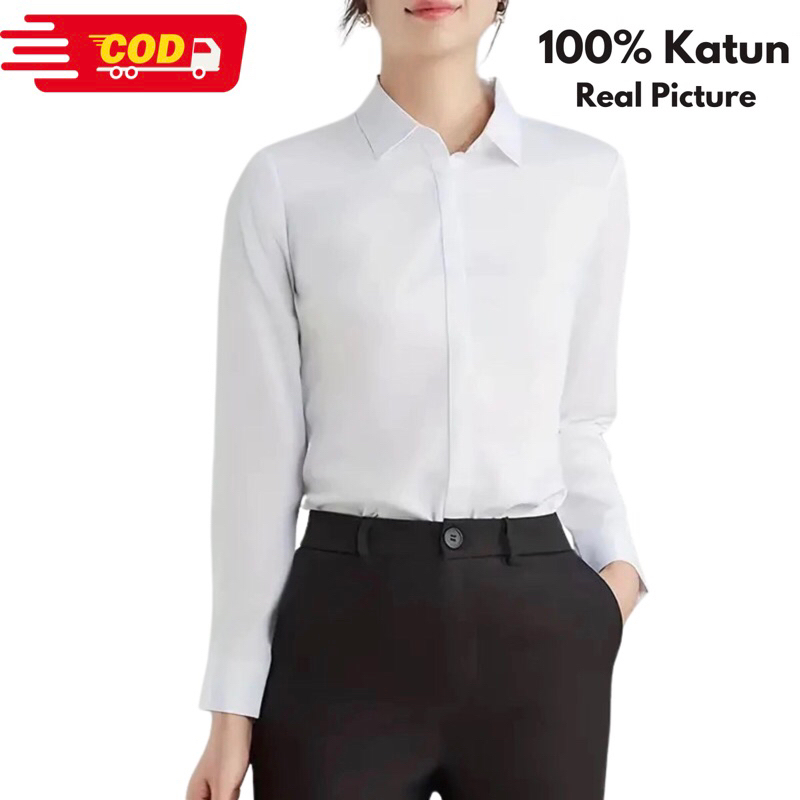 Jual Kemeja Putih Polos / Kemeja Wisuda / Kemeja CPNS / Atasan Hem ...