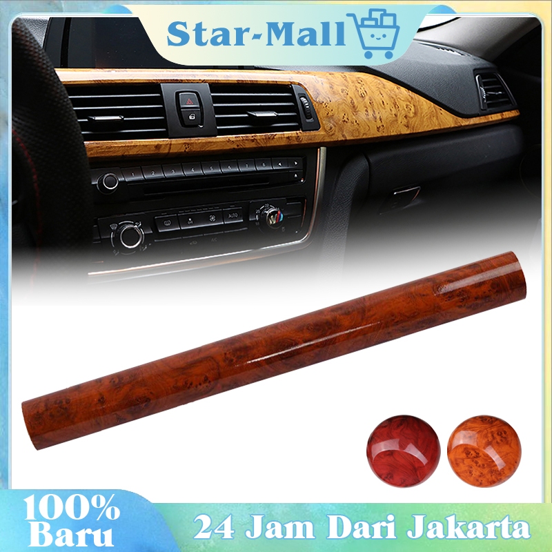 Jual 30X100CM Stiker Interior Mobil Motif Kayu Stiker Dashboard ...