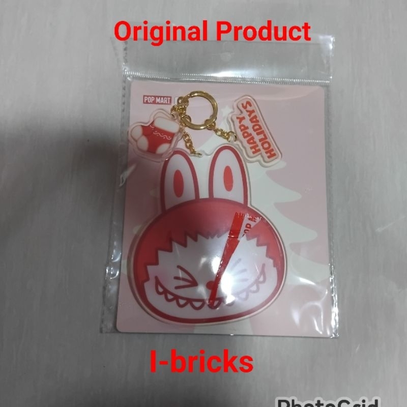 Jual Pop mart Labubu Keychain Happy Holiday | Shopee Indonesia