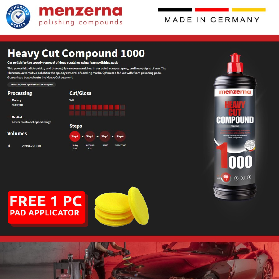 Jual Menzerna Heavy Cut Compound 1000 (1 liter) | Shopee Indonesia