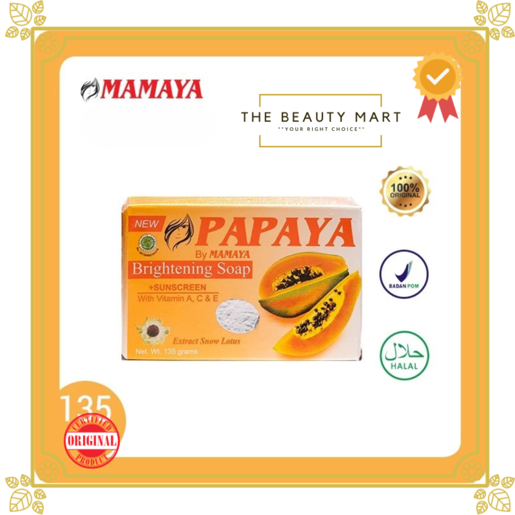 Jual PAPAYA By MAMAYA Brightening Soap+ Sunscreen 135gr (Strip Orange ...