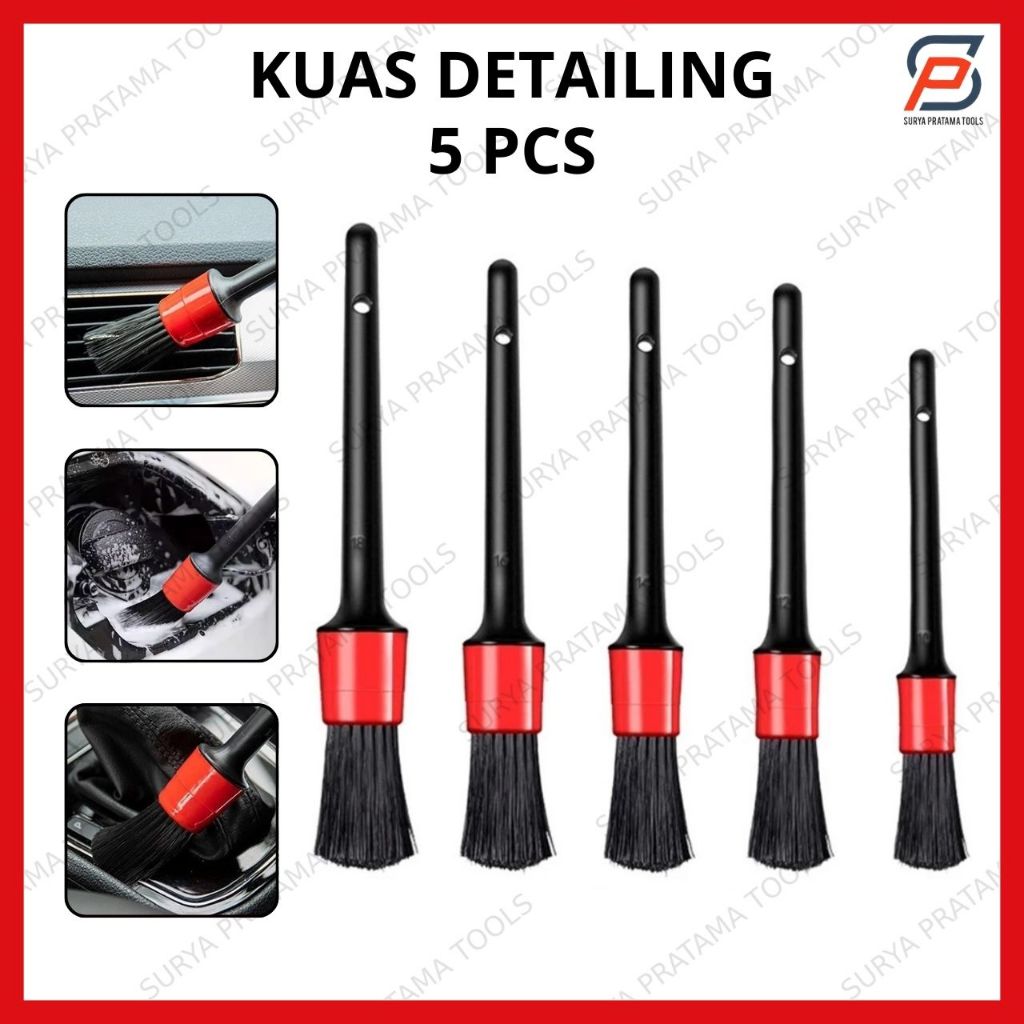 Jual Kuas Detailing Set 5 Pcs Kuas Sikat 5in1 Pembersih Debu Celah ...