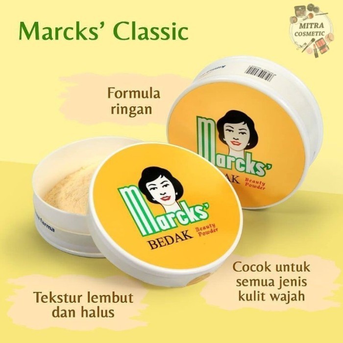 Jual Marcks Classic Powder Bedak Tabur 40gr-All Variant | Shopee Indonesia
