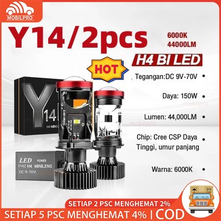 Jual Y14 Y15 2PCS Projie Led Mobil Mini Y14 H4 / Lampu Led Mobil ...