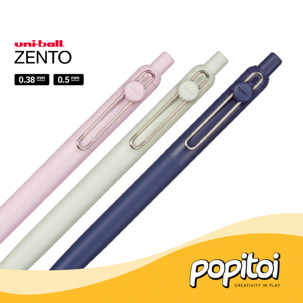 Jual UniBall Zento UBN-ZSC Standard Ballpoint Pen 0.38 0.5 mm Pulpen Bolpoin Uni Ball | Shopee ...