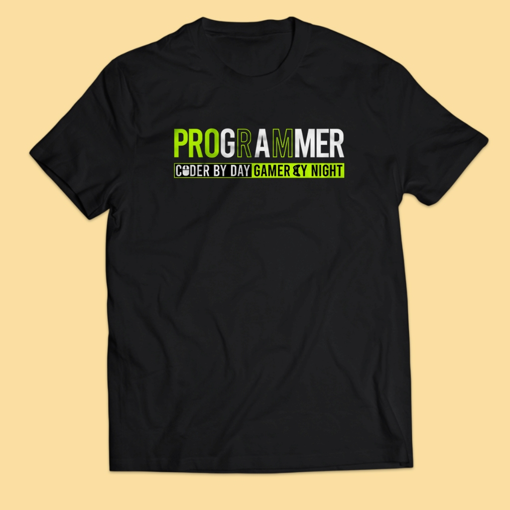 Jual Kaos Pria PROGRAMMER AND GAMER Coding Programming Dewasa Baju Atasan Unisex PakeKaos ...