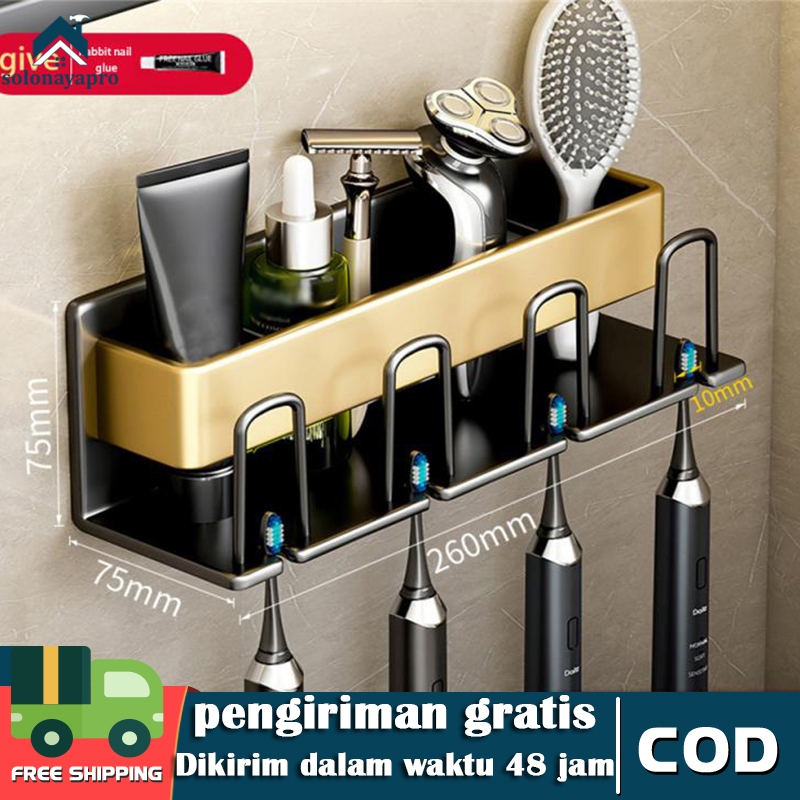 Jual Tempat Sikat Gigi Logam Aluminium Cangkir Obat Kumur Kamar Mandi ...