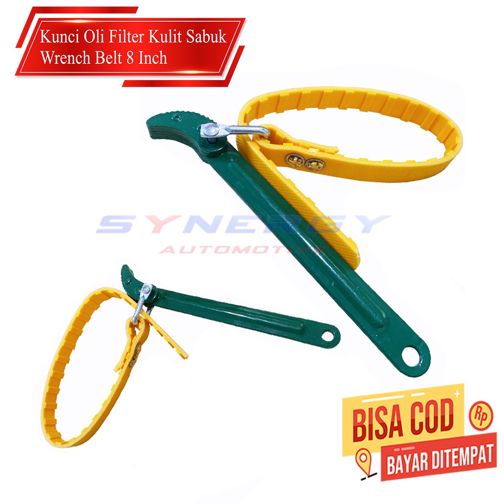 Jual Kunci Oli Filter Kulit Sabuk Wrench Belt 8 Inch - 7604 | Shopee ...