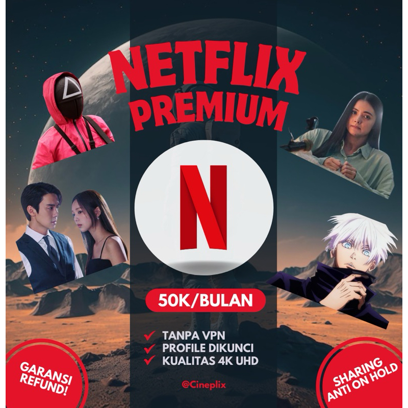 Jual NETFLIXX 1 BULAN SEMI PRIVATE MURAH 4K UHD PREMIUM FULLGARANSI | Shopee Indonesia