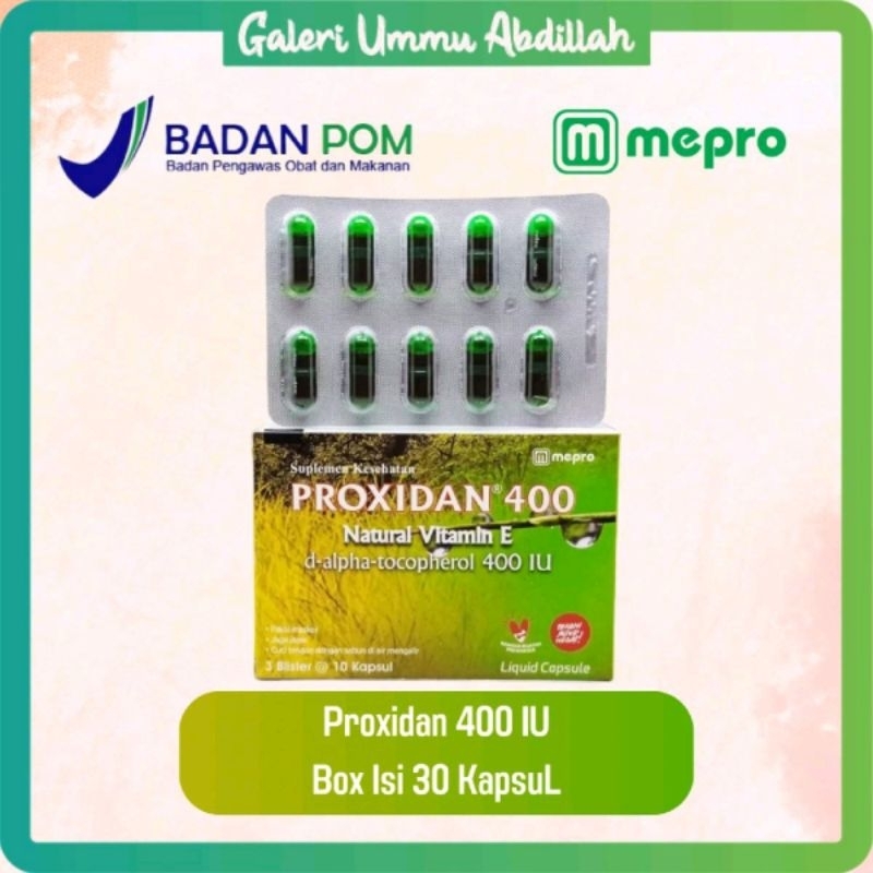 Jual PROXIDAN 400 IU BOX 30 KAPSUL - Natural Vitamin E - Suplemen Kulit ...