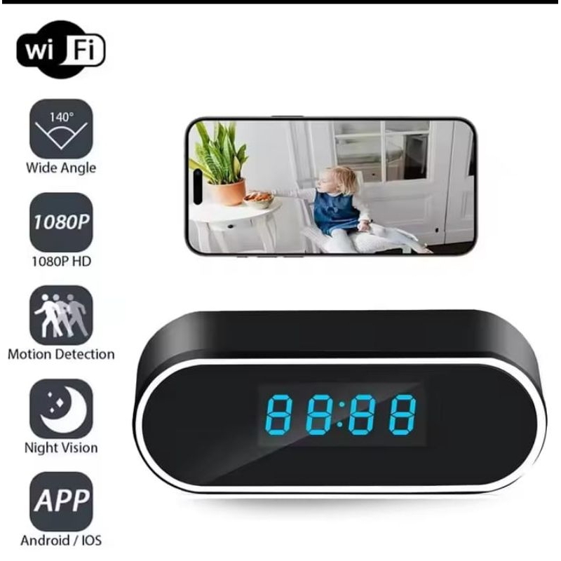 Jual {GARANSI 1 TAHUN}SPY CAMERA WIFI MODEL JAM MEJA APP LOOKCAM ...