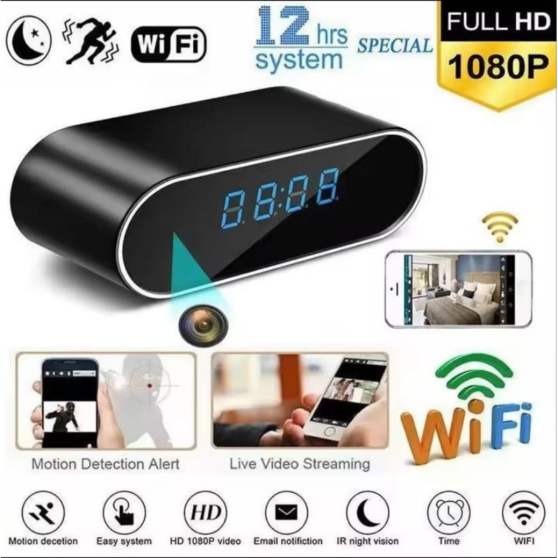 Jual CCTV WIFI SPY CAMERA CCTV MODEL JAM MEJA APP LOOKCAM | Shopee ...