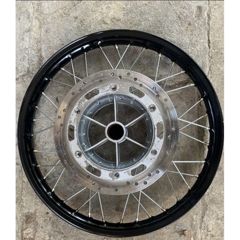 Jual VELG DEPAN TROMOL NINJA SET PIRINGAN VELG YOSHIMURA RIPAINT HITAM ...