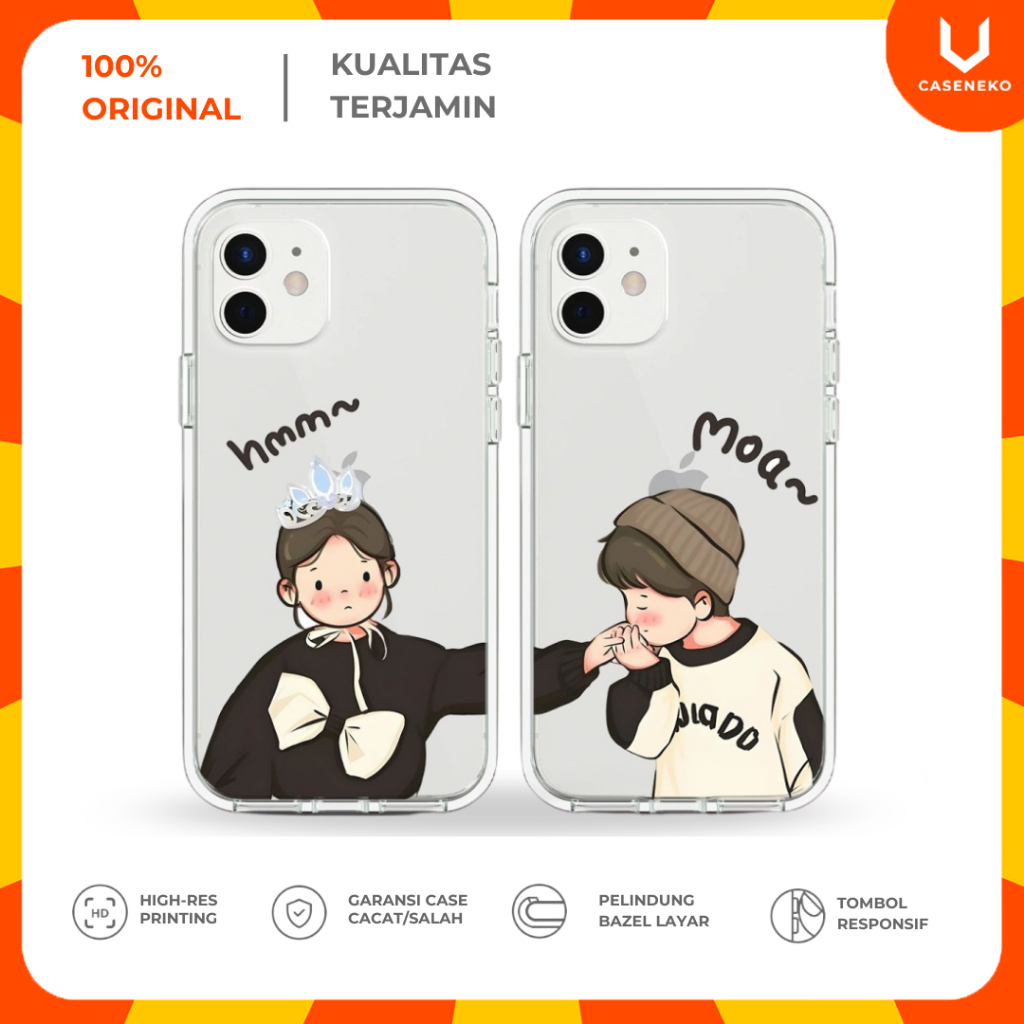 Jual Couple Phone Case Cowok Cewek Couple Lucu Chibi Casing HP 2 ...