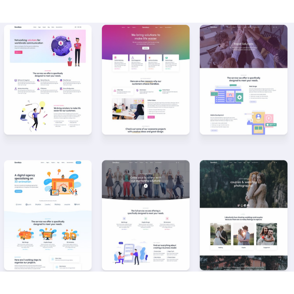 Jual 20+ Template HTML By Sandbox - Modern & Multipurpose Bootstrap 5 ...