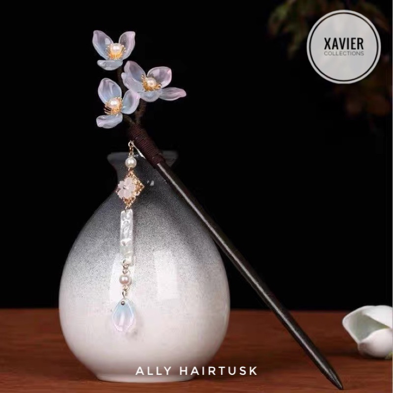 Jual Ally Hairtusk / Aksesoris Tusuk Konde Model Bunga Rumbai Simple ...