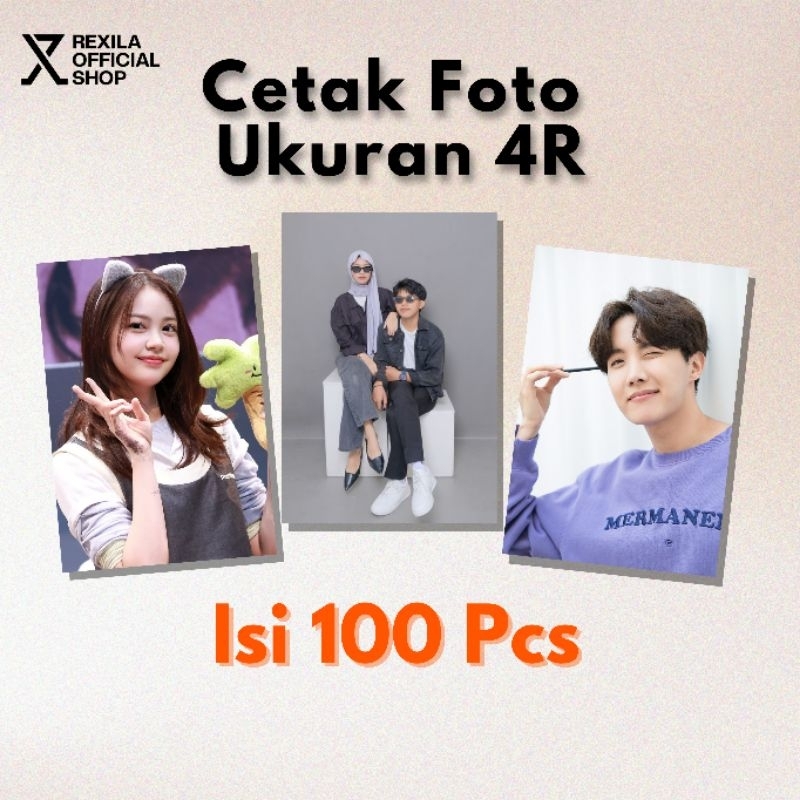 Jual CETAK FOTO 4R FULL AESTHETIC ISI 100 PCS | Shopee Indonesia