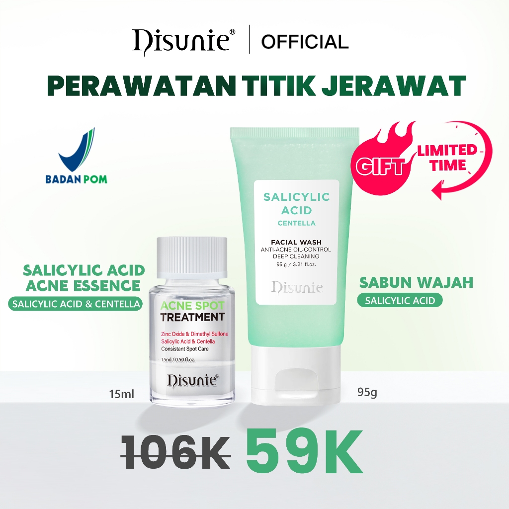 Jual 【LIMITED!】DISUNIE Salicylic Acid Acne Essence - Free Facial wash ...