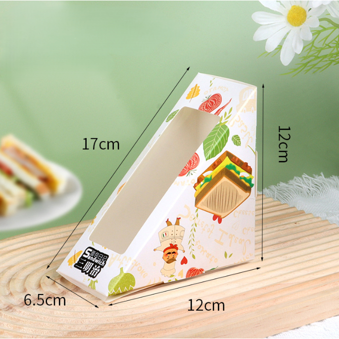Jual 10pcs Paper Sandwich Box 12cm ROTI / Box Packing Sandwich ...