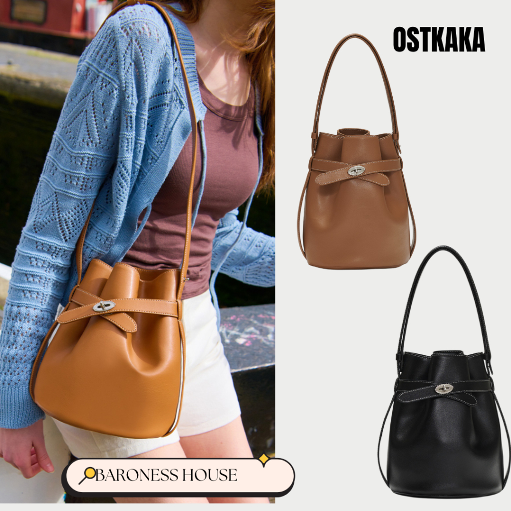 Jual OSTKAKA Classic Belt Bucket Bag 2 Colors | Shopee Indonesia
