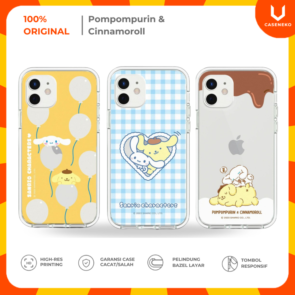 Jual Case Pompompurin & Cinnamoroll Sanrio Hello Kitty Cute Lucu Phone ...