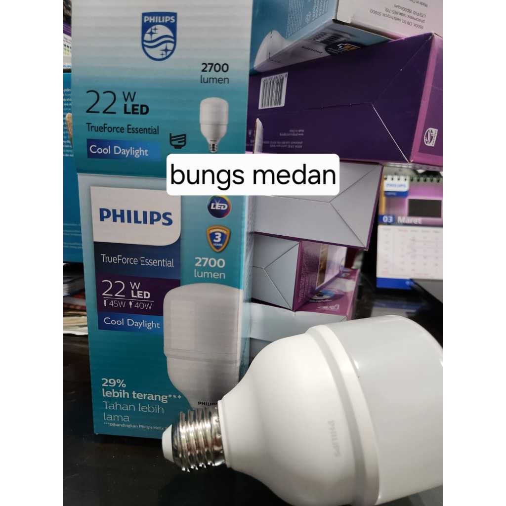 Jual Lampu LED Philips 22W 22WATT 22 WATT PUTIH TFORCE BULB TRUEFORCE ...