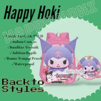 Jual Tas Ransel Anak Perempuan My Melodi 2024 - Tas Anak Sekolah TK SD PAUD Karakter Kuromi ...