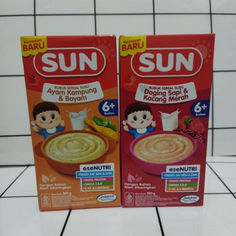 Jual sun bubur sereal susu 6+bulan 120gr box | Shopee Indonesia