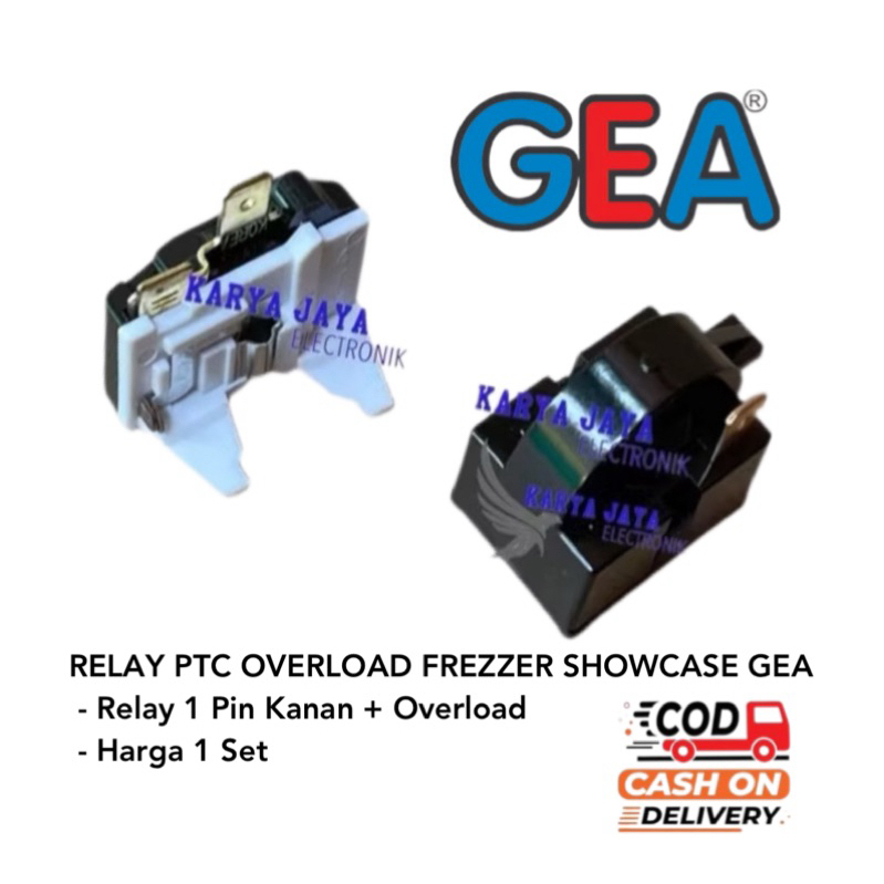 Jual Set Relay Ptc Overload Frezzer Lemari ES Gea / Relay gea showcase ...