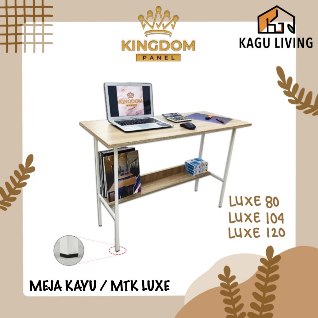 Jual [READY STOCK] KINGDOM PANEL LUXE MEJA KAYU BELAJAR / MEJA KERJA ...