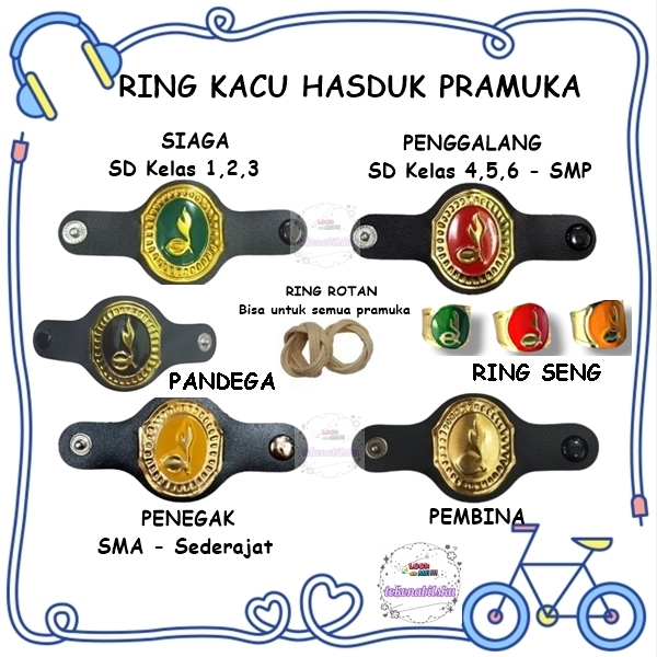 Jual Ring Kacu Pramuka Siaga Penggalang Penegak Pembina Rotan Seng ...