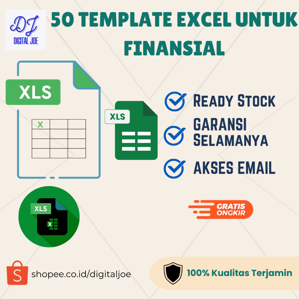 Jual 50 TEMPLATE EXCEL FINANSIAL | MENGELOLA KEUANGAN DENGAN MUDAH ...