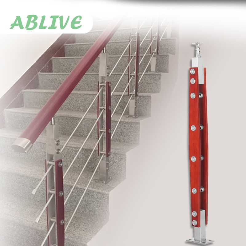 Jual 85cm Railing Tangga Pipa Dengan Kayu Jari Jari Minimalis Sus 201 ...